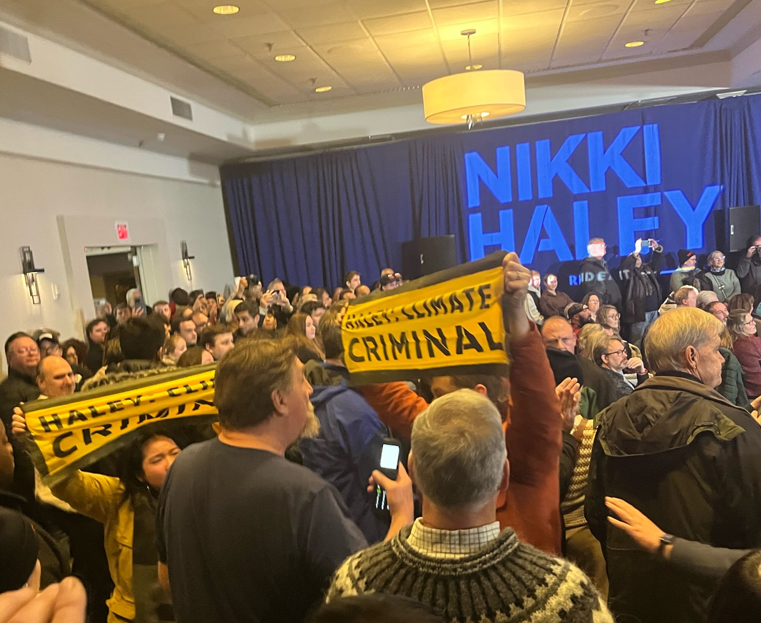 Climate Protesters Crash Haley Campaign Event in Nashua - NH Journal