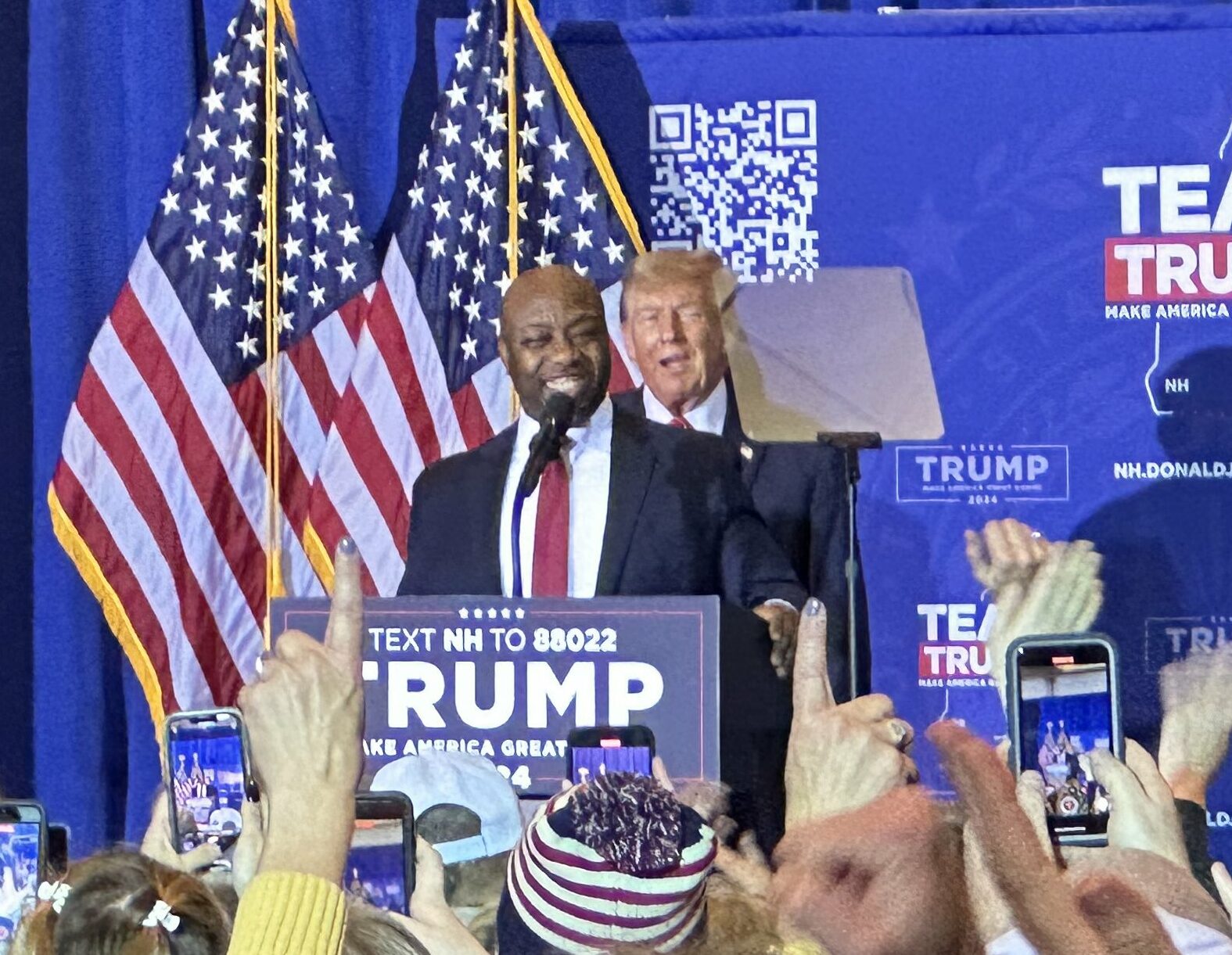 'Is This Trump Country?' Tim Scott Endorses Trump at Concord Rally - NH ...