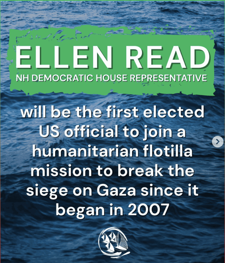 NHDems' Read First US Elected Official to Join Anti-Israel Flotilla ...